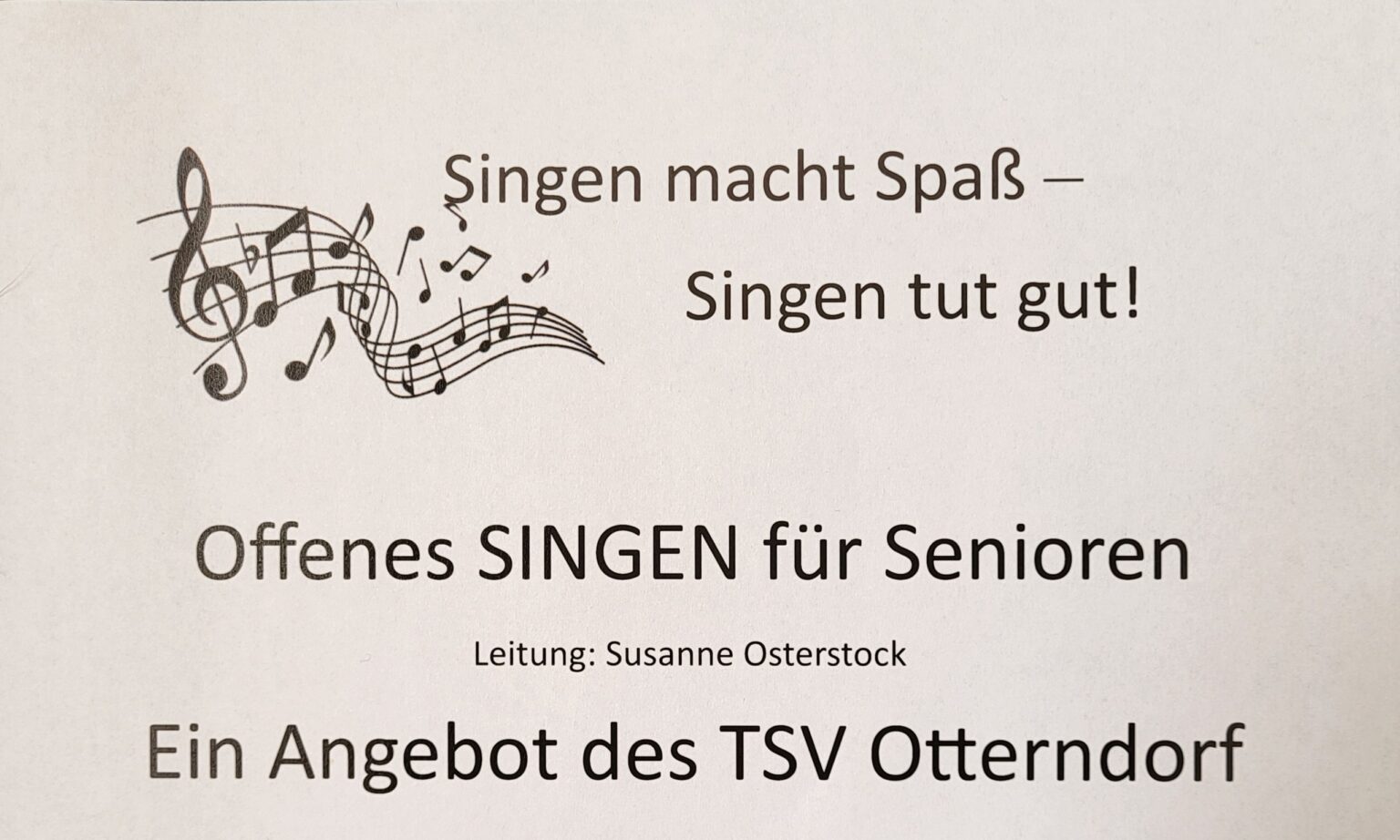 Offenes Singen für Senioren - Cuxverein